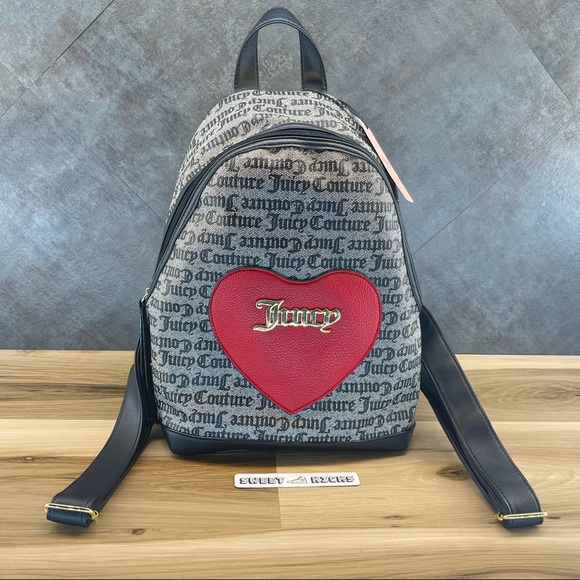Juicy Couture | Bags | Juicy Couture Gothic Backpack Heart Logo | Poshmark